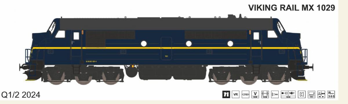 Viking Rail MX 1029 AC, Dekas DK i Diesellok