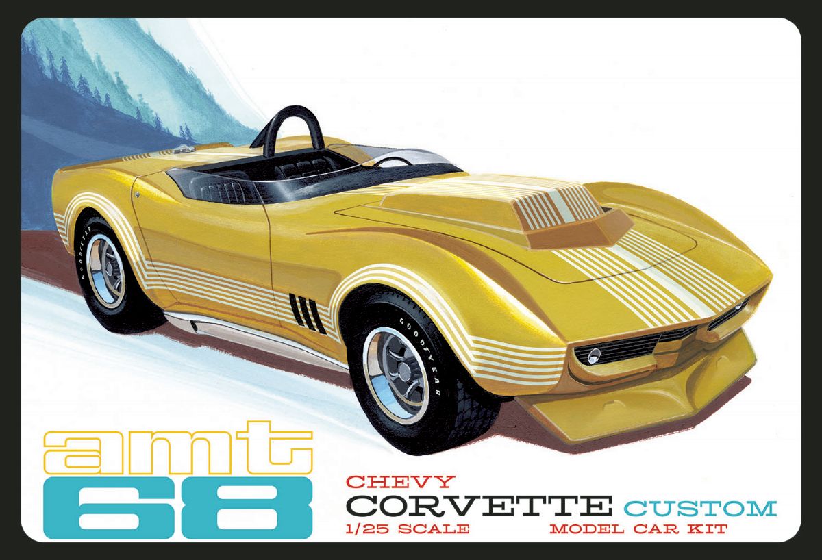 68 CHEVY CORVETTE CUSTOM, AMT i Plastbyggsatser