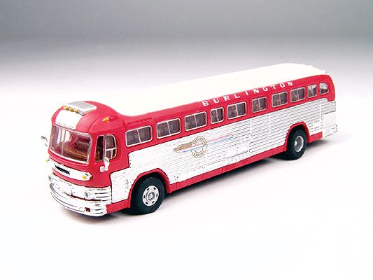 Bus - GMC 4103 Burl/Chi, Bilar 1/87 i Classic Metal