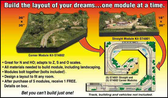 Connector Plate Set, Woodland Scenics i MOD-U-RAIL